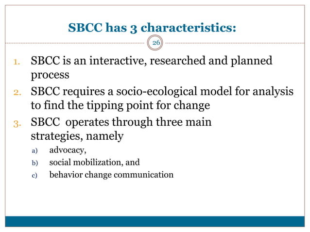 SBCC Framework | PPTX
