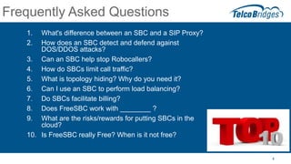 Session Border Controllers - Top 10 FAQ | PPTX