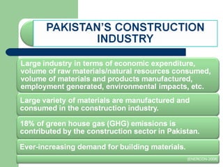 SUSTAINABLE BUILDING DESIGN STRATEGIES FOR PAKISTAN | PPT
