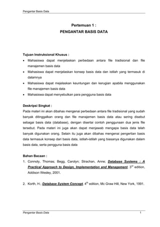Pengantar sistem basis data | PDF