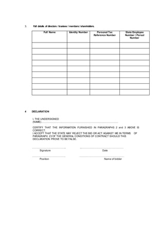 Sbd 4 and sbd 9 legal aid | DOCX | Business Accounting & Finance | Business