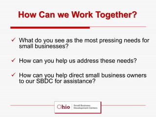 The Ohio SBDC at Columbus State | PPT