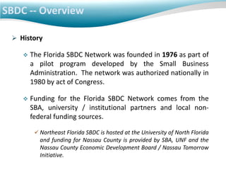SBDC & UNF | PPT