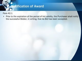 Sbd procurement of goods 6 award of contract | PPT