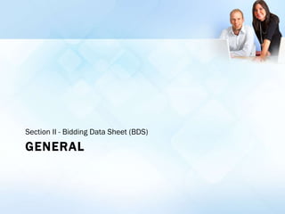 Sbd procurement of goods section ii bidding data sheets | PPT