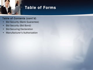 Sbd procurement of goods section iv bidding forms | PPT