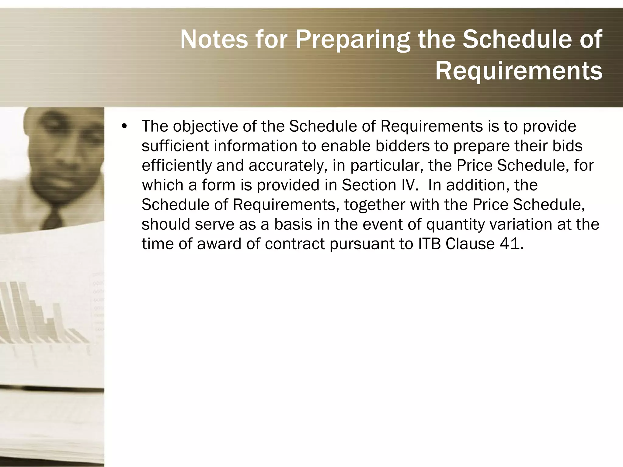 Sbd procurement of goods section vi schedule of requirements | PPT