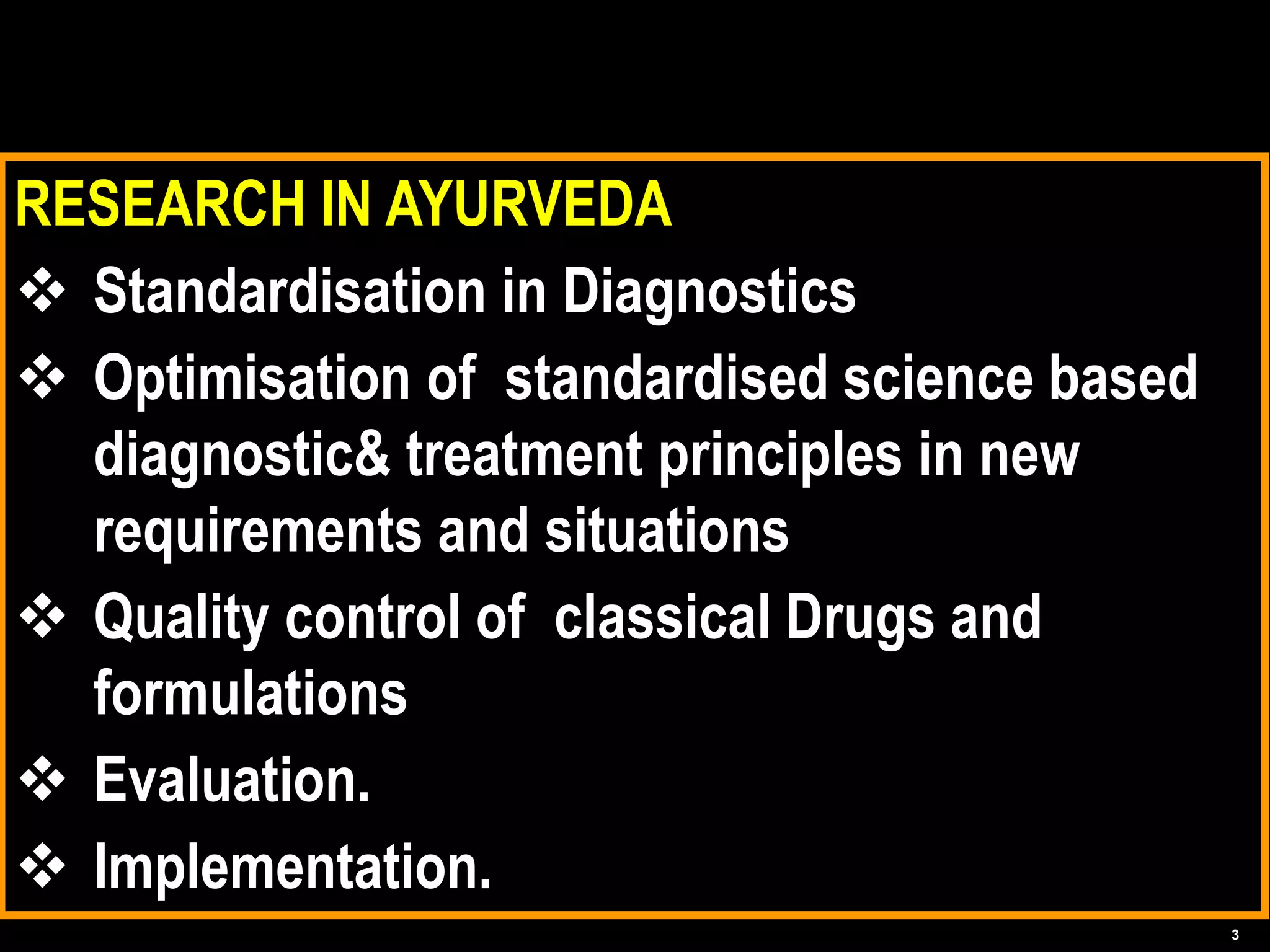 Science Based Evidence Based Practice in Ayurveda | PPTX
