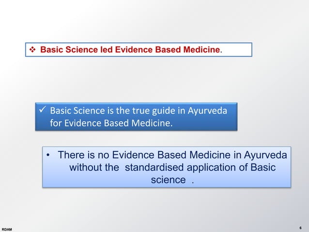 Science Based Evidence Based Practice in Ayurveda | PPTX