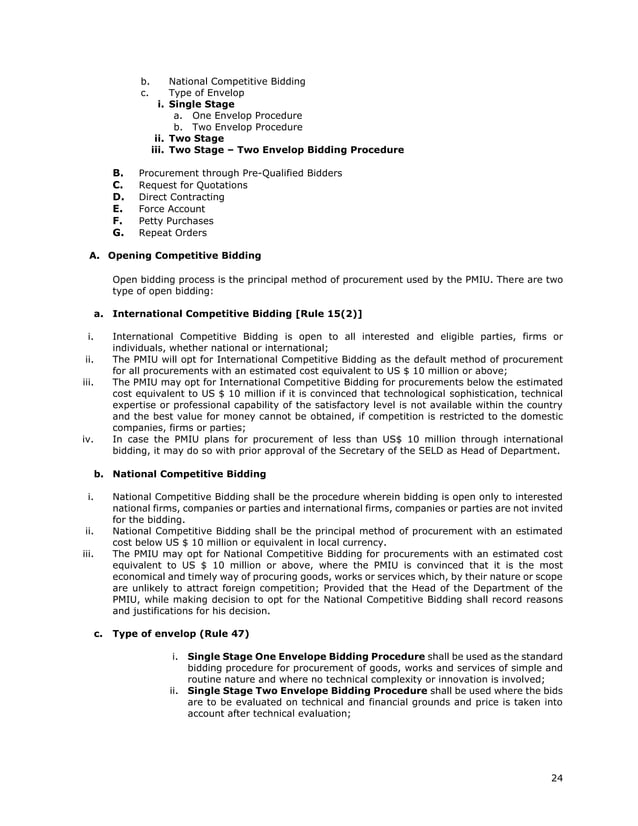 SBEP Procurement Manual | PDF