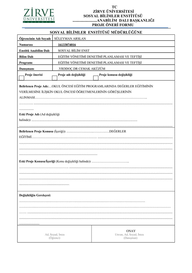 Sbe proje oneri_formu | PDF