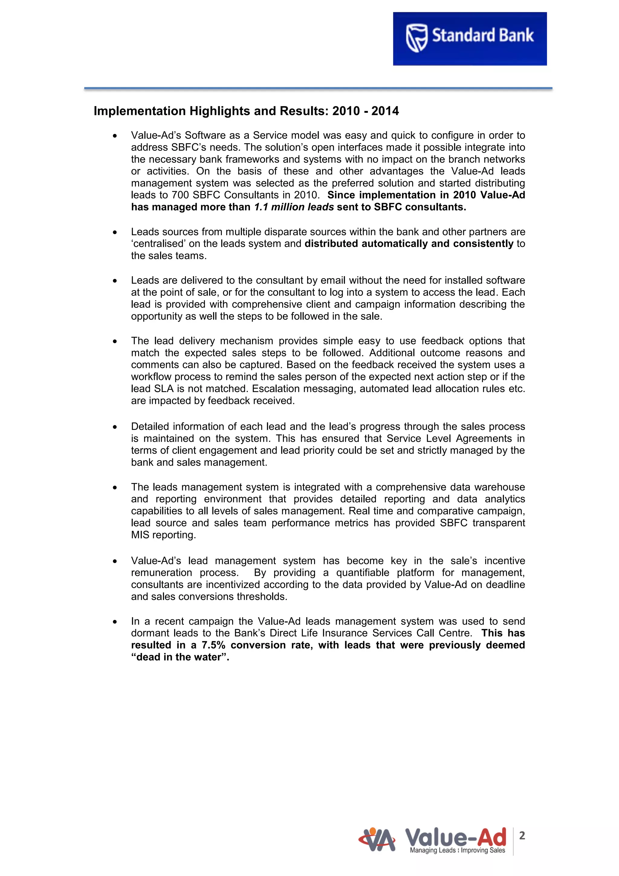 Standard Bank Case Study | PDF