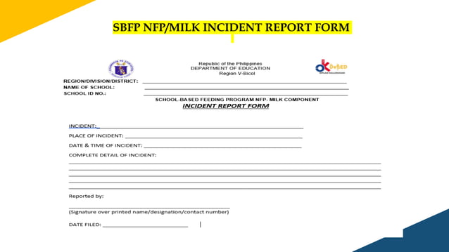 SBFP-FORMS_ NFP _ MILK FORMS FOR TEACHERS.pptx | Nutrition | Healthy Living
