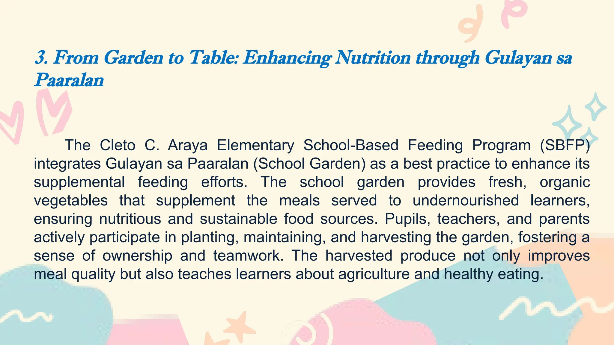 SBFP Best Practices Slides for evaluation | PPTX