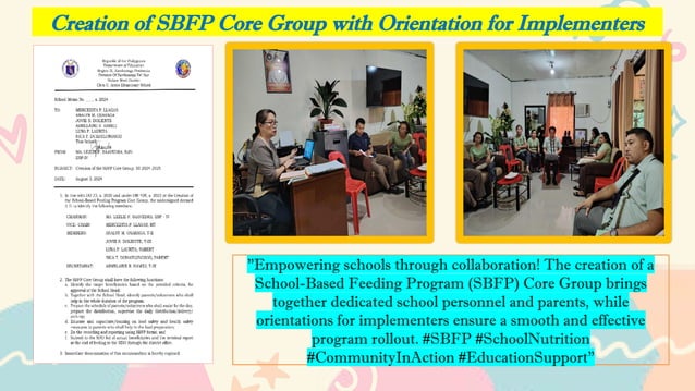 SBFP Best Practices Slides for evaluation | PPTX