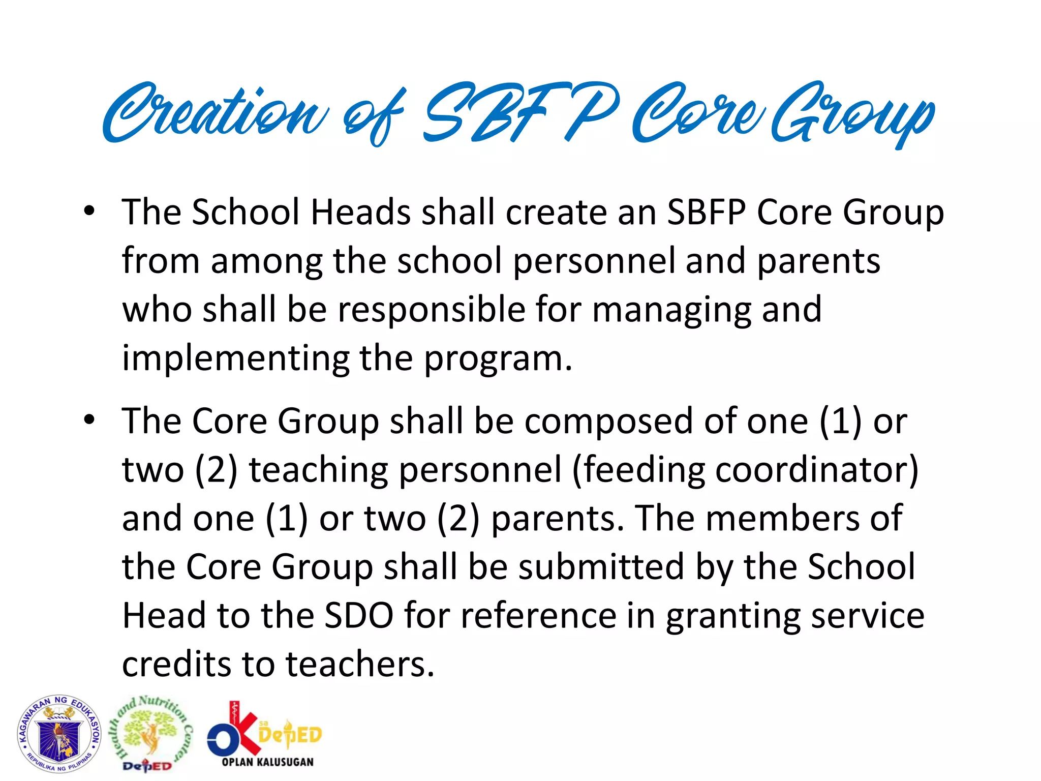 SBFP Orientation 2018 | PDF