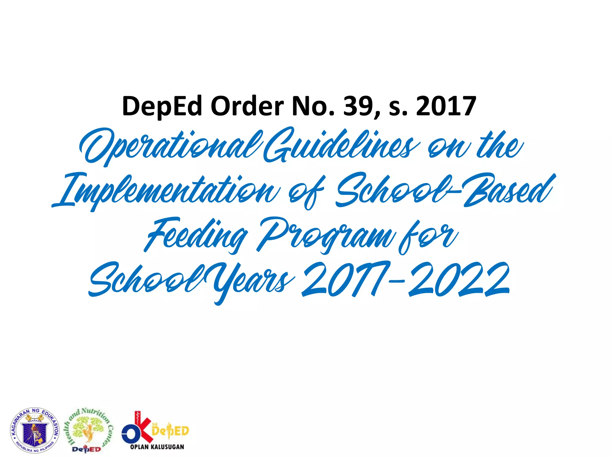 SBFP Orientation 2018 | PDF