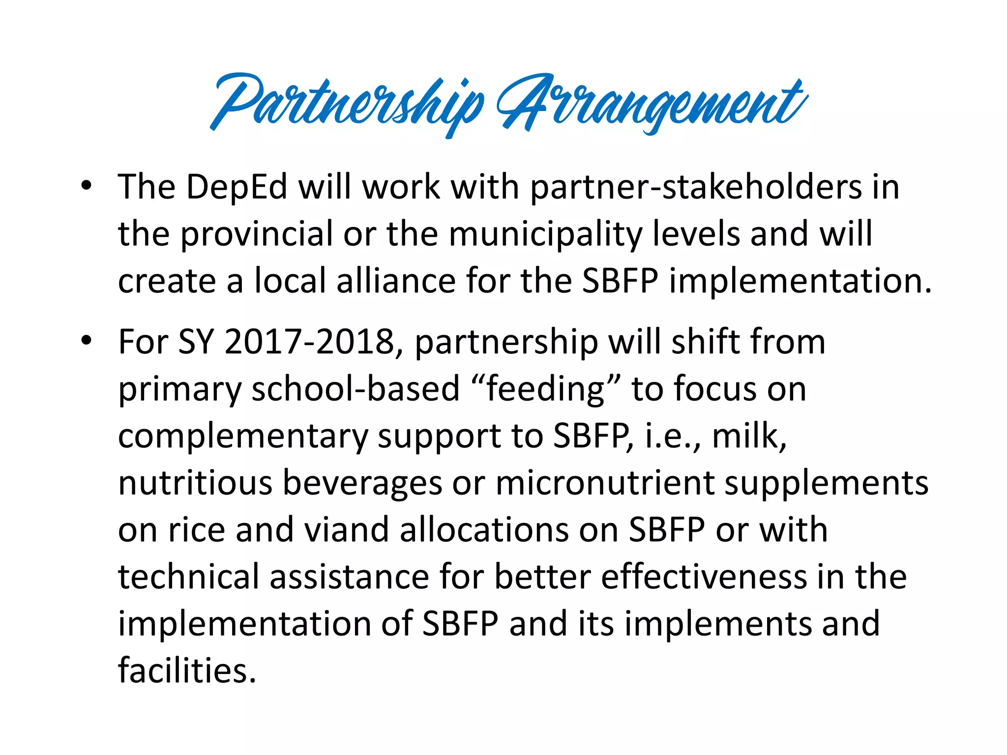 SBFP Orientation 2018 | PDF