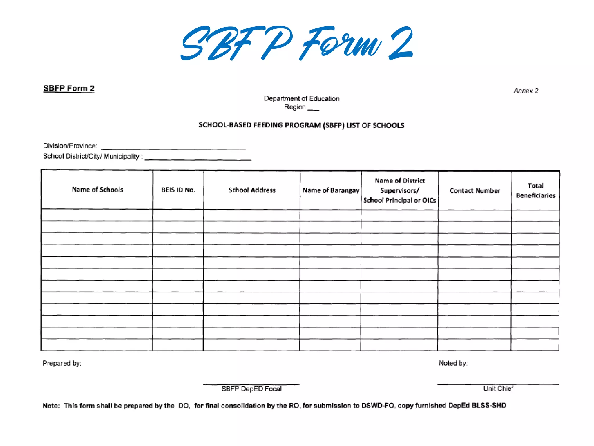SBFP Orientation 2018 | PDF