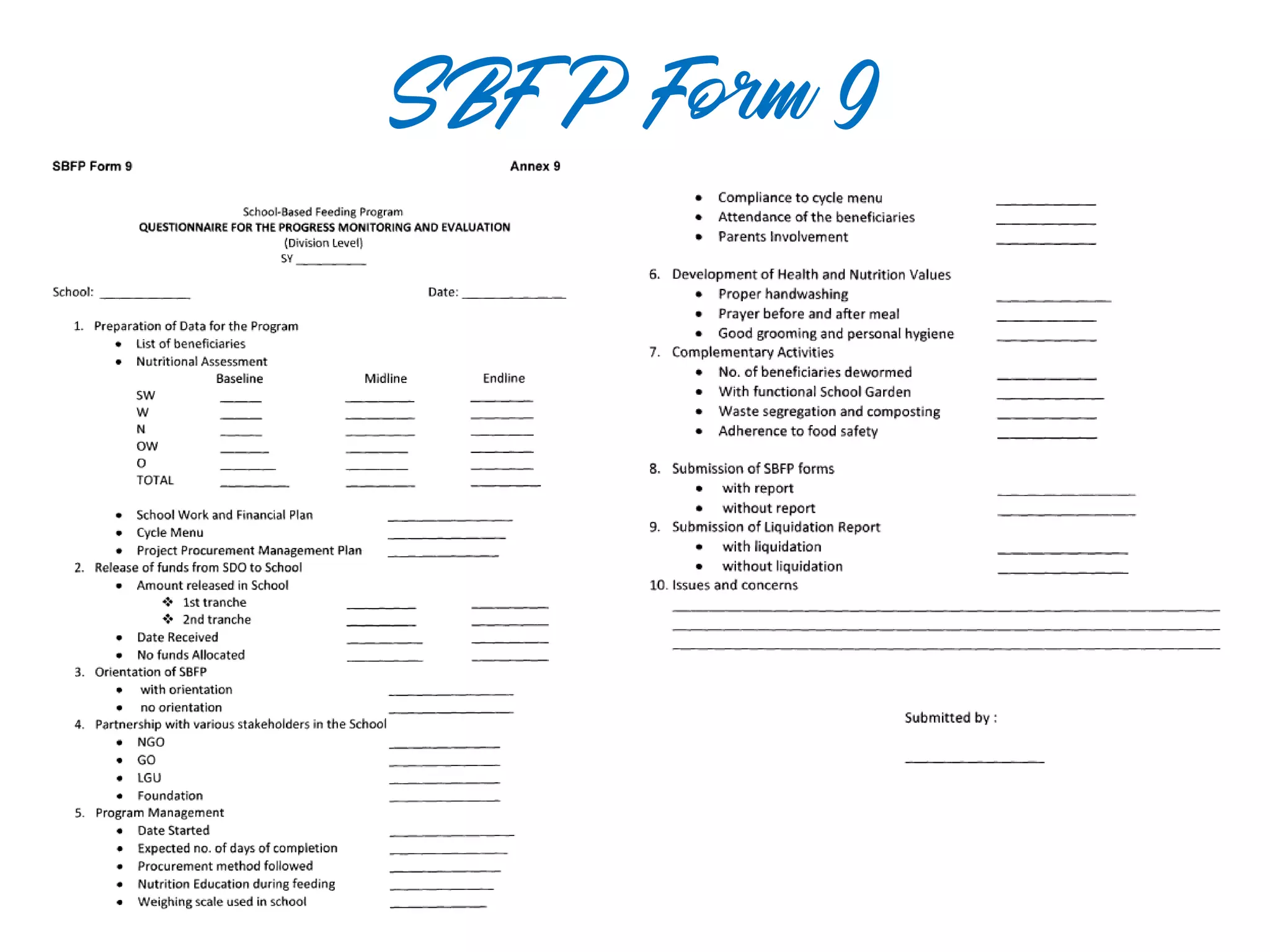 SBFP Orientation 2018 | PDF