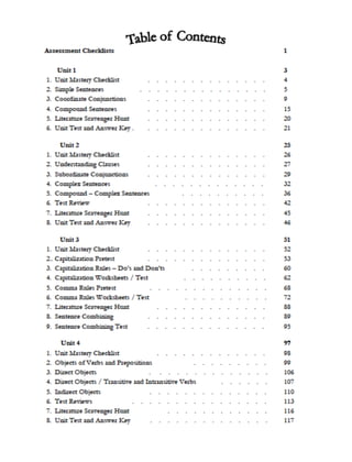 SBG: Grade 6 Table of Contents | PDF