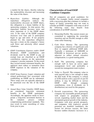 ESOPs in Business Succession Planning | PDF