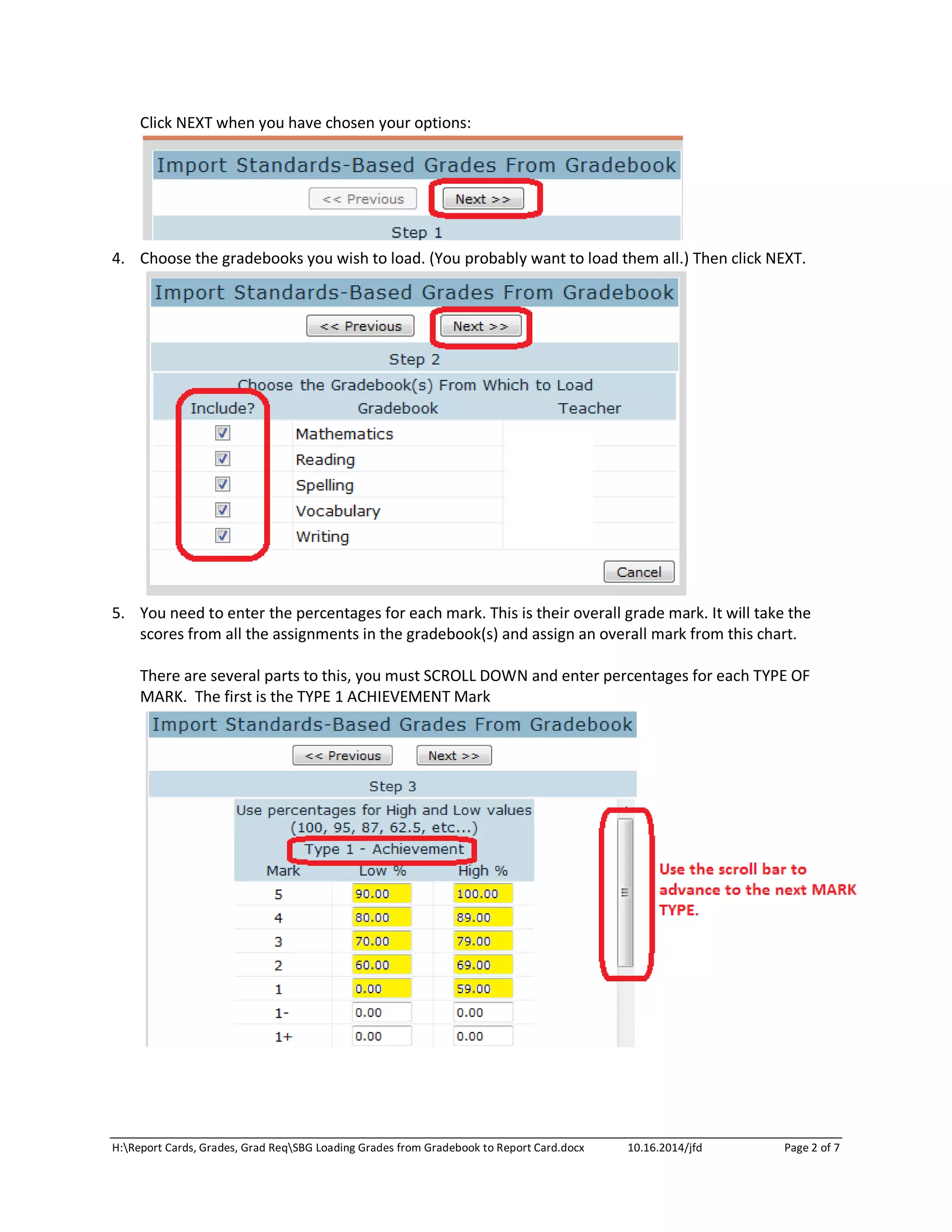 SBG: Loading Grades from Gradebook to Report Card | PPT