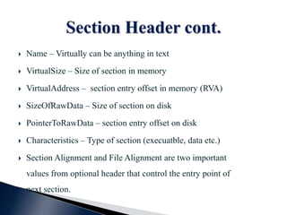 Reversing malware analysis training part3 windows pefile formatbasics ...