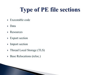 Reversing malware analysis training part3 windows pefile formatbasics ...