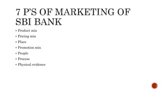 7 P’S of Marketing of sbi bank | PPTX