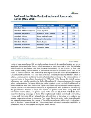 SBI: World’s Largest Centralized Core Processing Implementation | DOCX