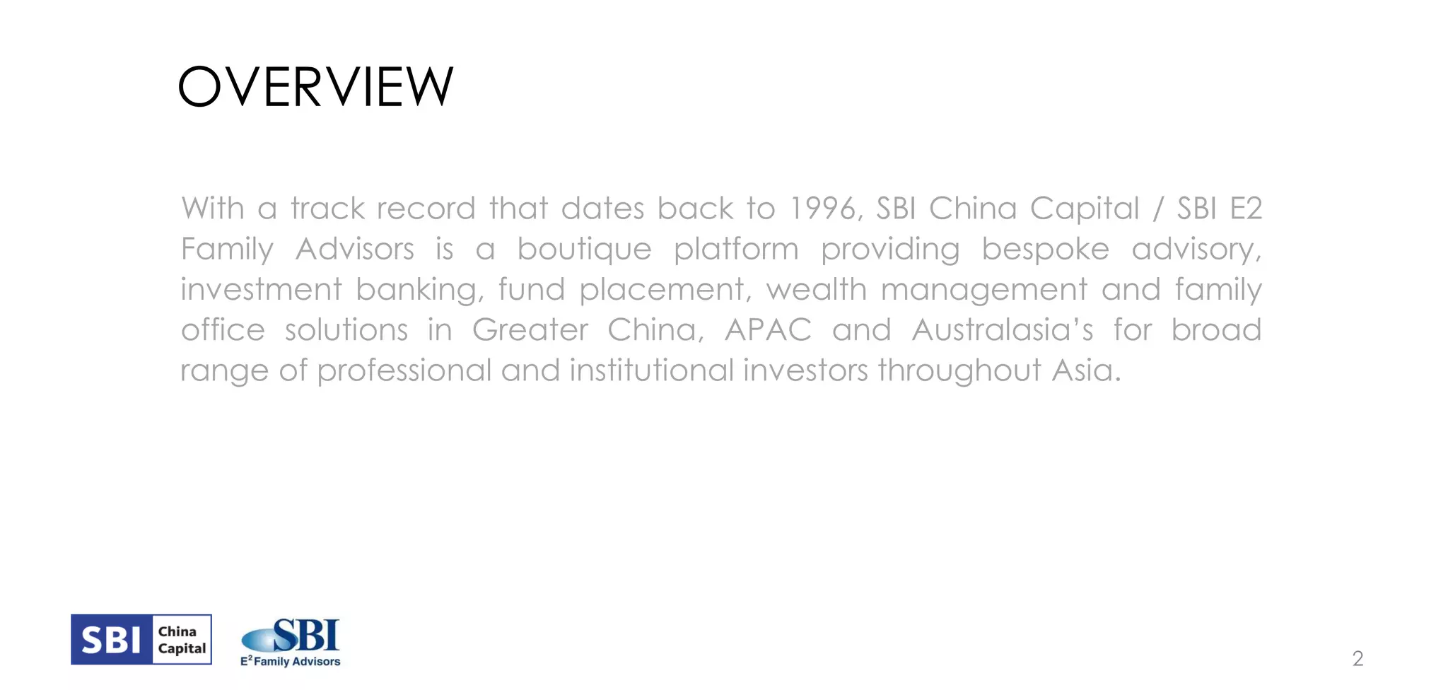 SBI Asia Advisory Introduction | PDF
