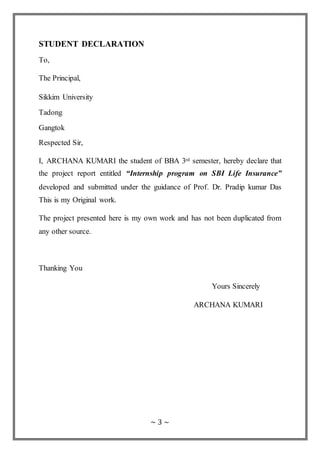 Sbi life insurance (2) | DOCX