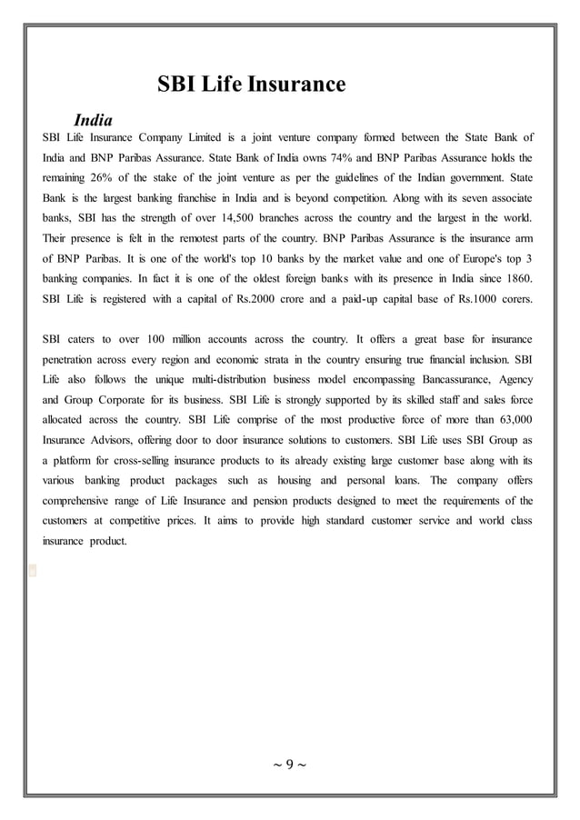 Sbi life insurance (2) | DOCX