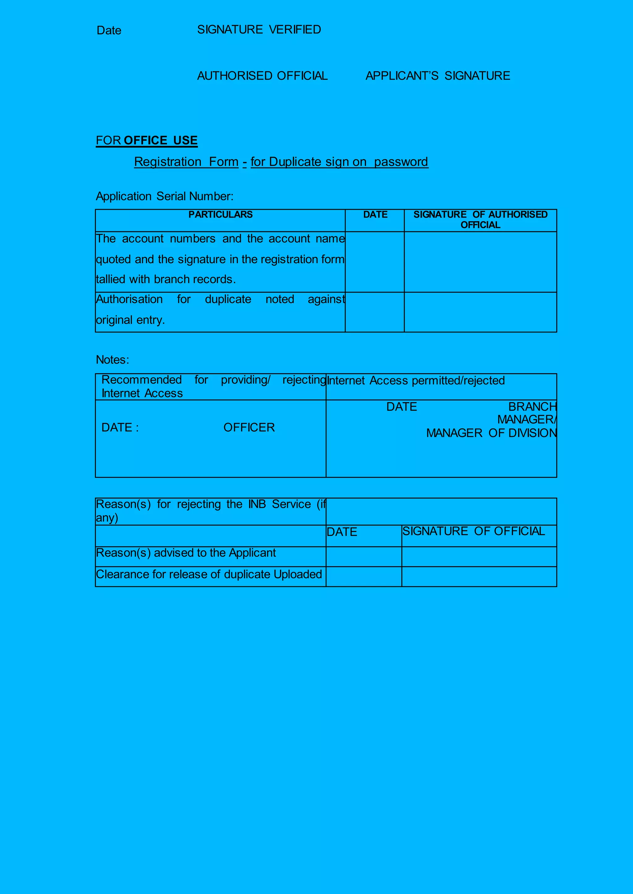 Sbi login dup_pwd | DOC