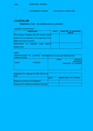 Sbi login dup_pwd | DOC