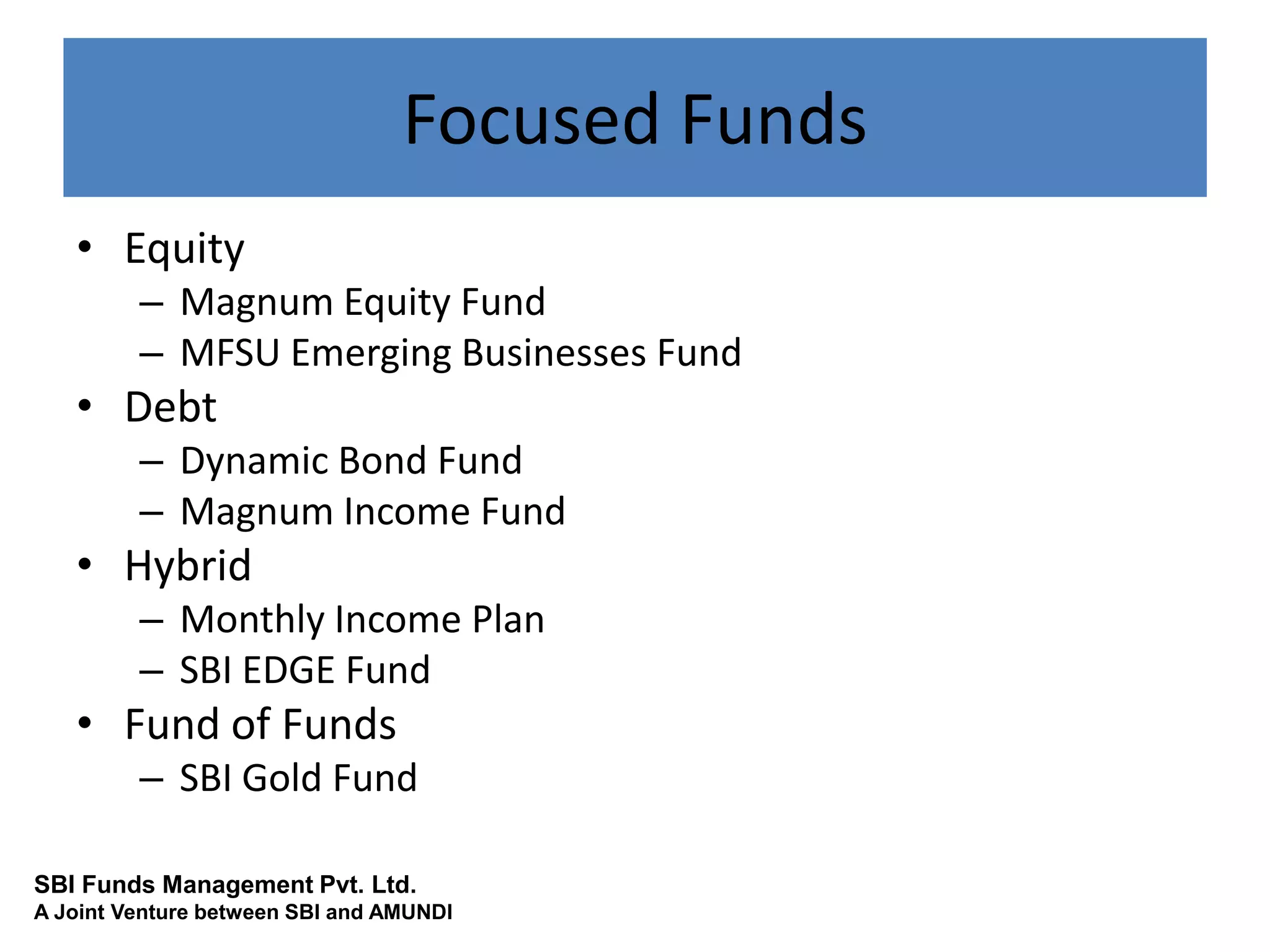 Sbi mutual fund products | PPTX