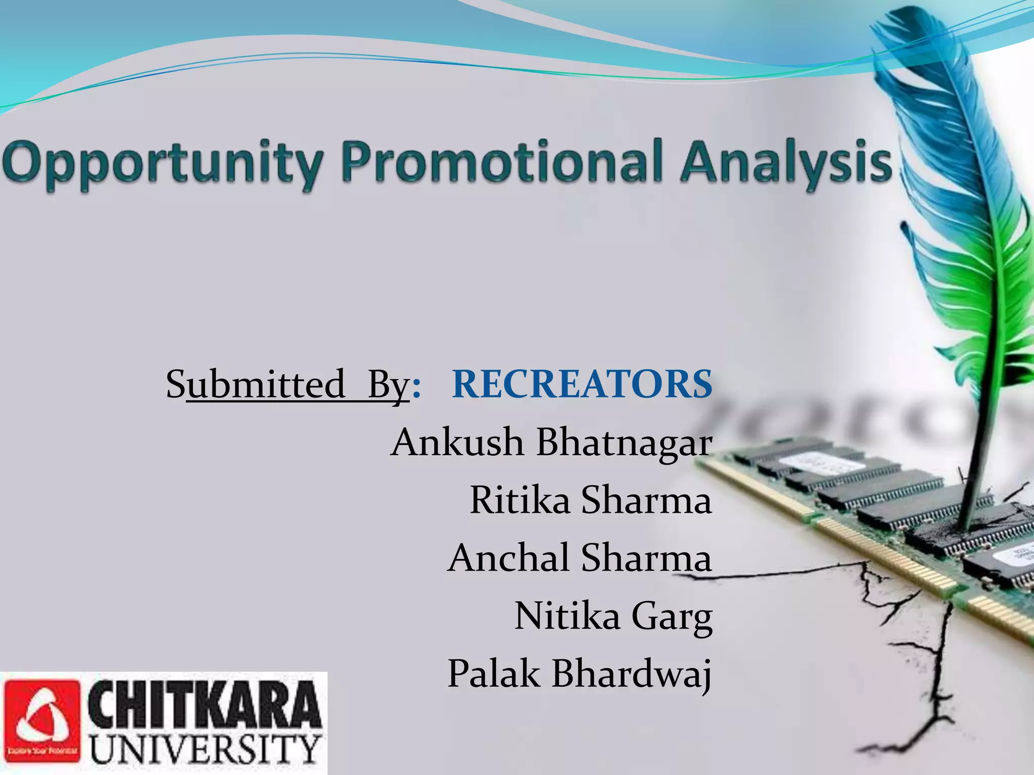 promotional opportunity analysis of SBI Bank | PPT