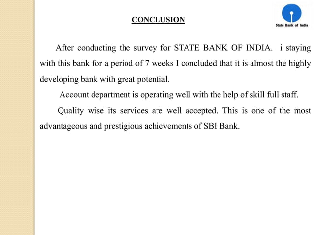 Sbi ppt | PPTX | Business Banking & Finance | Business