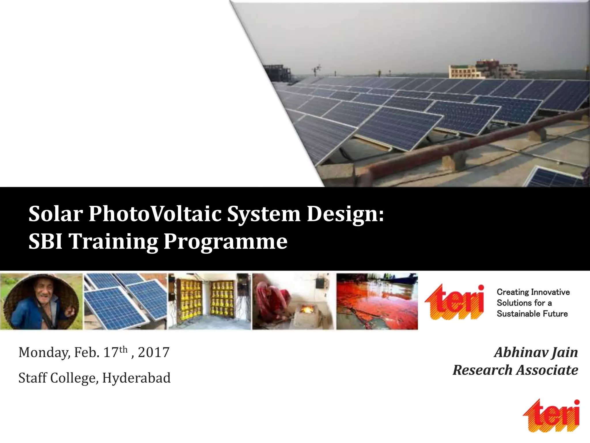 Solar PV System Designing 2017 | PPT