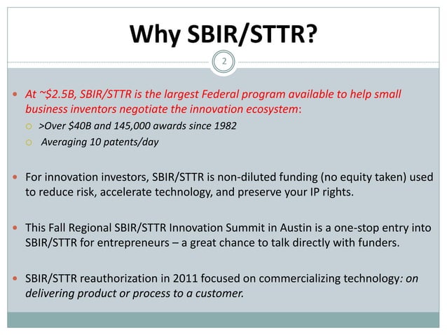 SBIR 101 Overview | PPT