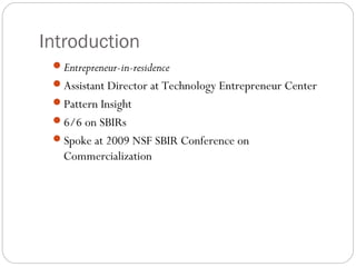Sbir commercialization slides | PPT
