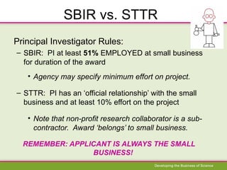 BBC's SBIR Introduction and MSF Program Overview | PPT