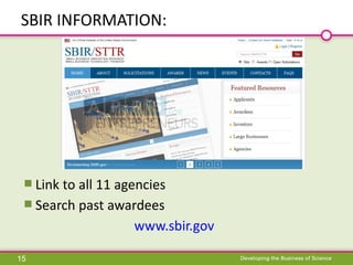 BBC's SBIR Introduction and MSF Program Overview | PPT