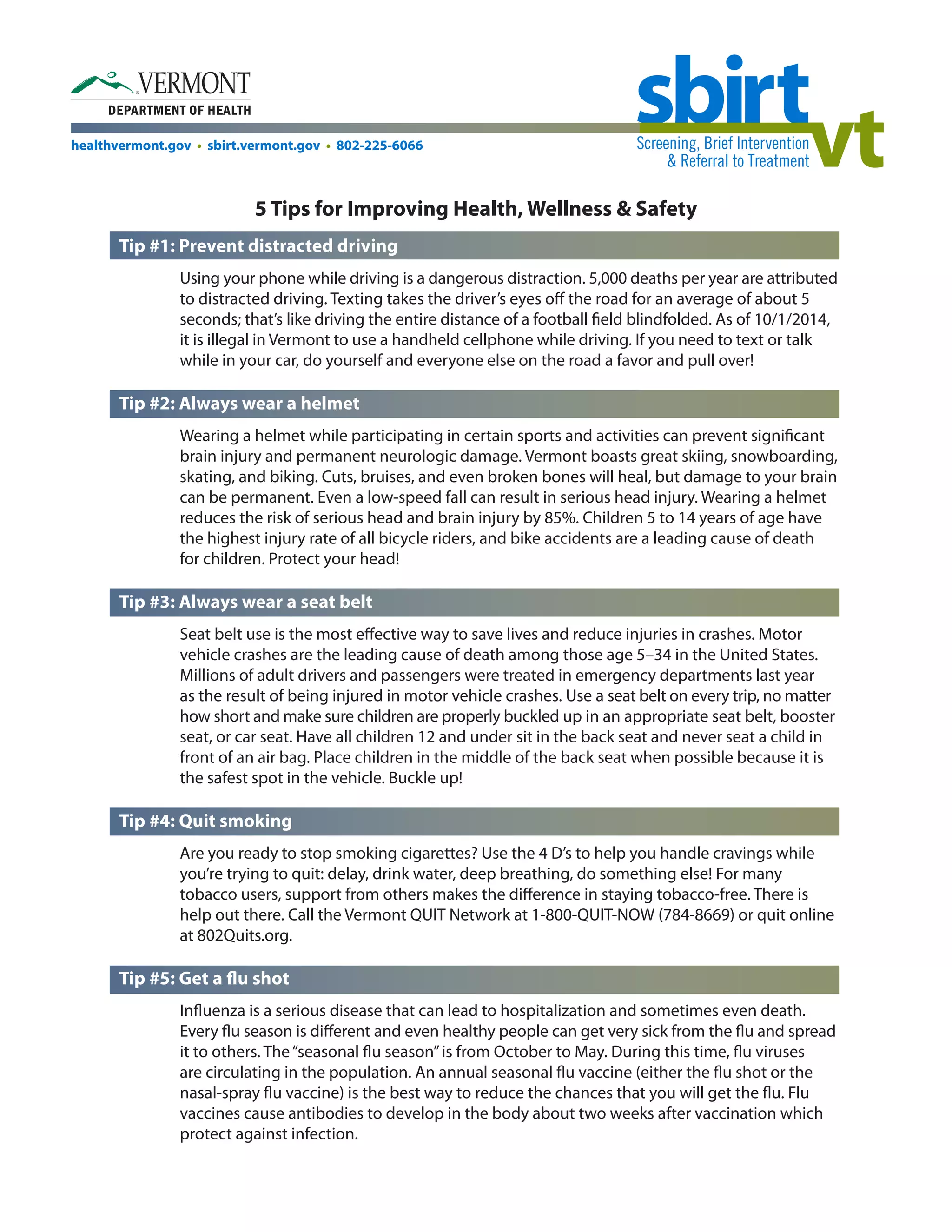 SBIRT HANDOUTS | PDF