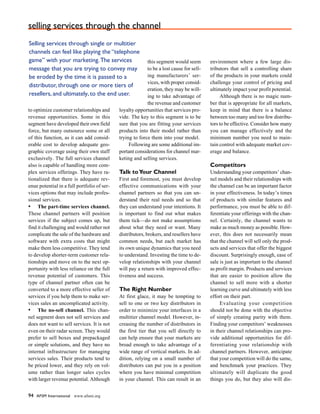 Selling Services Through Channels | PDF