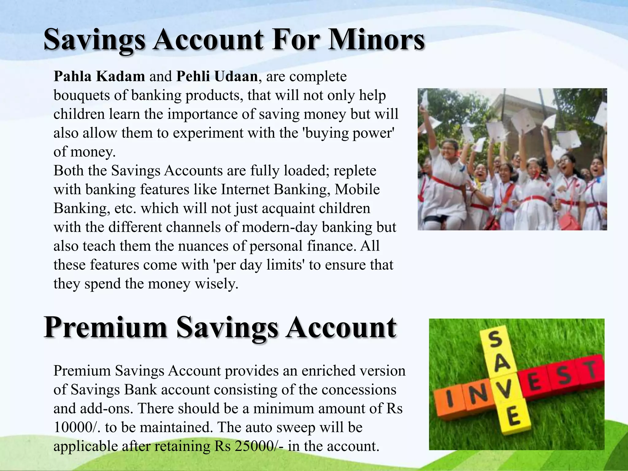 SBI Saving Account (Types & It's Features) | PPT SBI Saving Account (Types & It's Features) | PPT