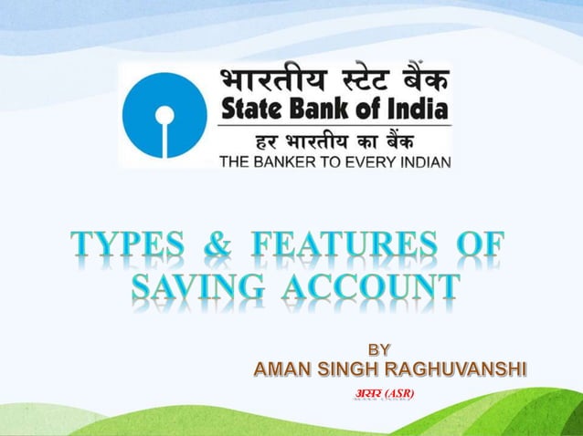 SBI Saving Account (Types & It's Features) | PPTX | Credit Cards ...