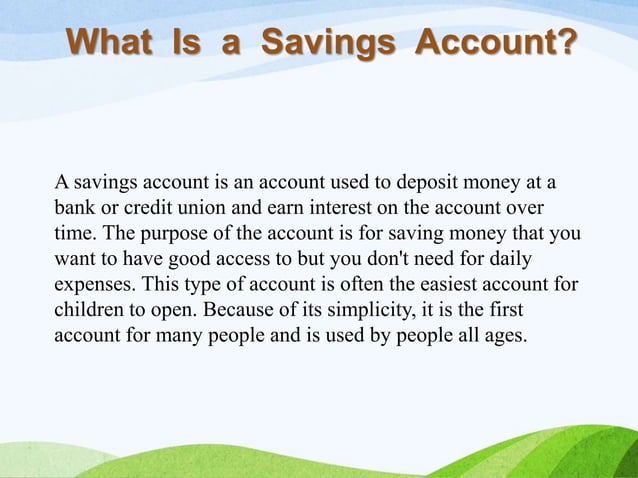 SBI Saving Account (Types & It's Features) | PPTX | Credit Cards ...