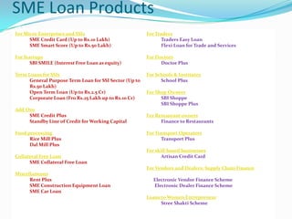 SBI SME Loan Scheme | PPTX